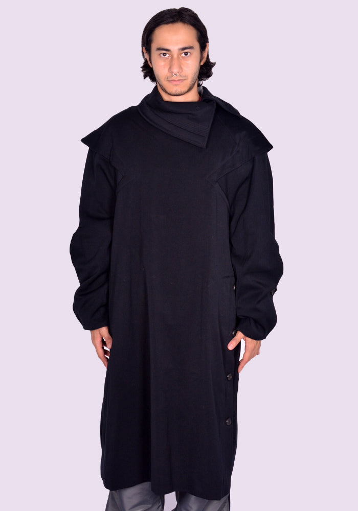 KIKO KOSTADINOV BENDIX COAT RAVEN BLACK FW24 | 50%OFF SALE | DOSHABURI