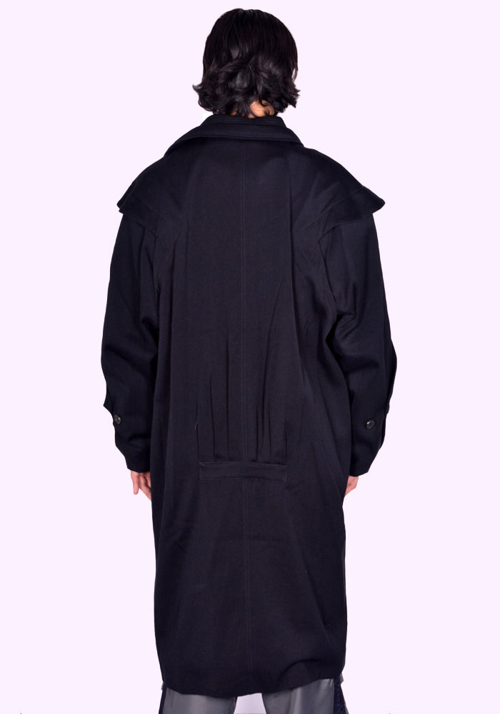 KIKO KOSTADINOV BENDIX COAT RAVEN BLACK FW24 | 50%OFF SALE | DOSHABURI