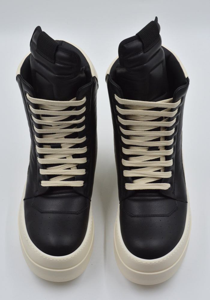 RICK OWENS MEN MEGA GEOBASKET SNEAKERS BLACK SS25 | DOSHABURI Shop
