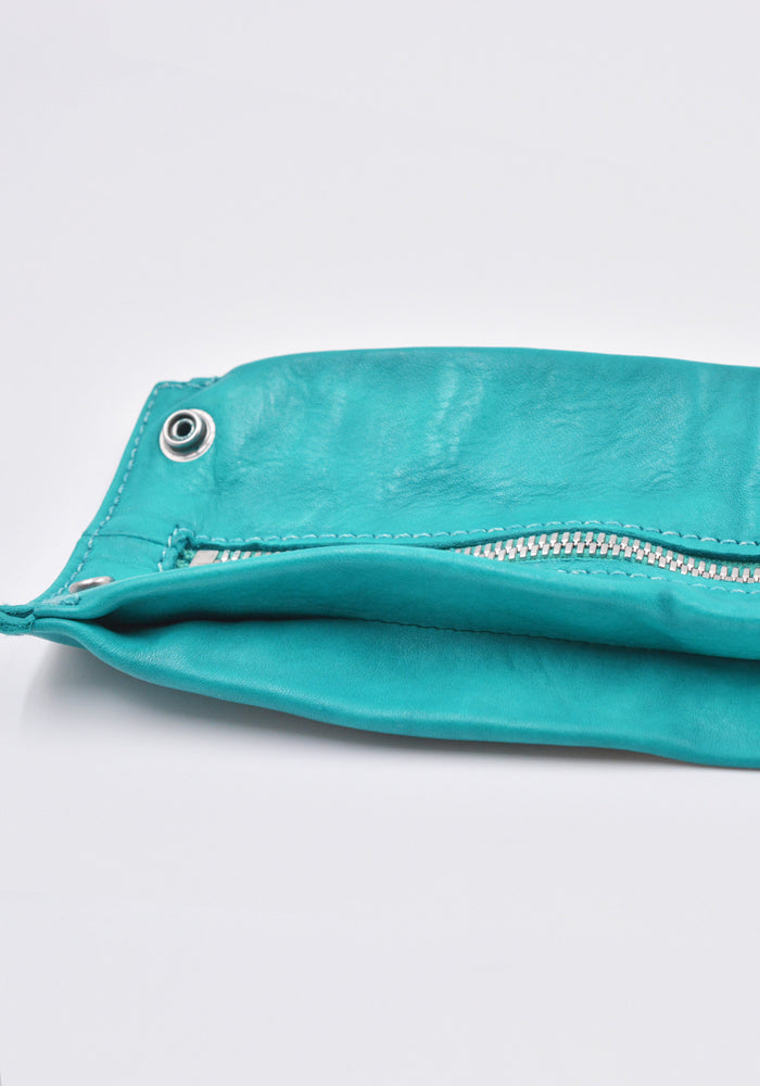ZP0 SOFT HORSE FULL GRAIN SMALL FOLDED CROSSBODY BAG TURQUOISE BLUE ...